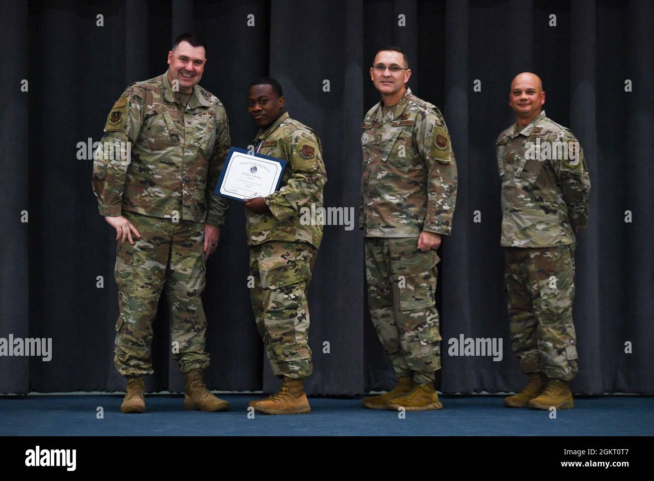Graduates from Airman Leadership School Class 21-5 receive their ...