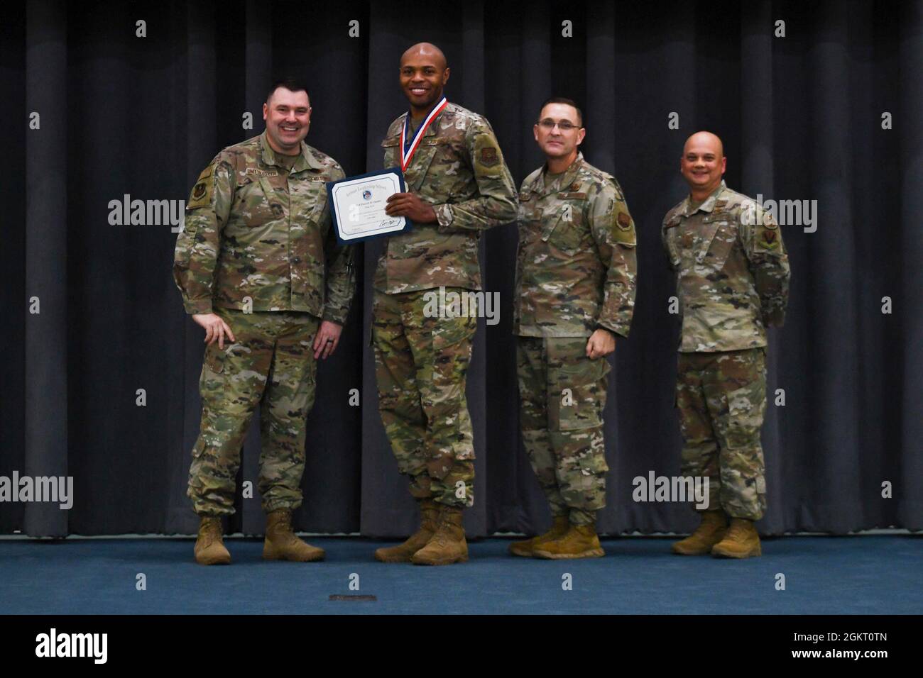 Graduates from Airman Leadership School Class 21-5 receive their ...