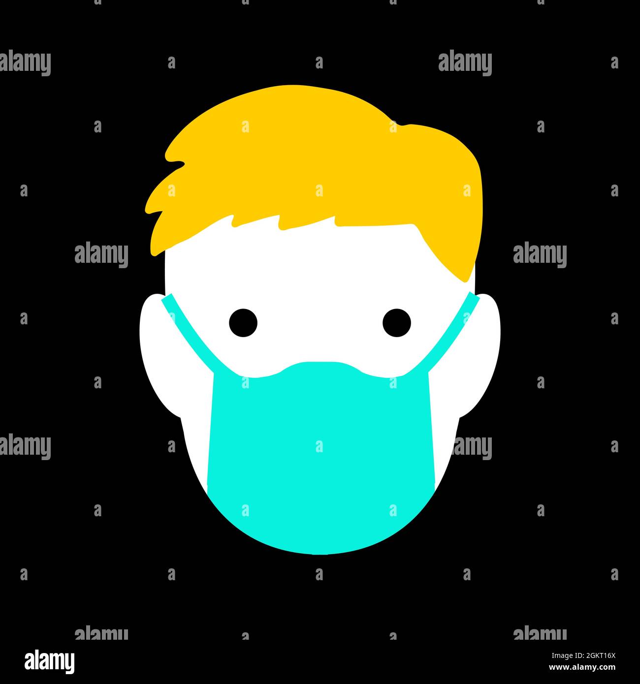 Simple face mask flat icon. Vector face mask illustration Stock Vector ...