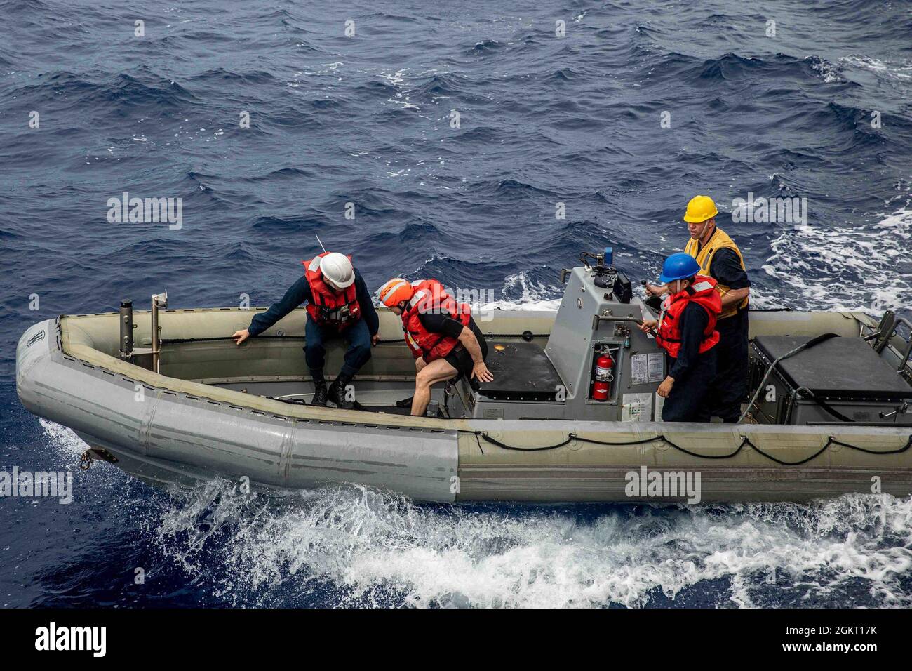 210624-N-XU073-1274 SOUTH CHINA SEA (June 24, 2021) – Sailors sail ...