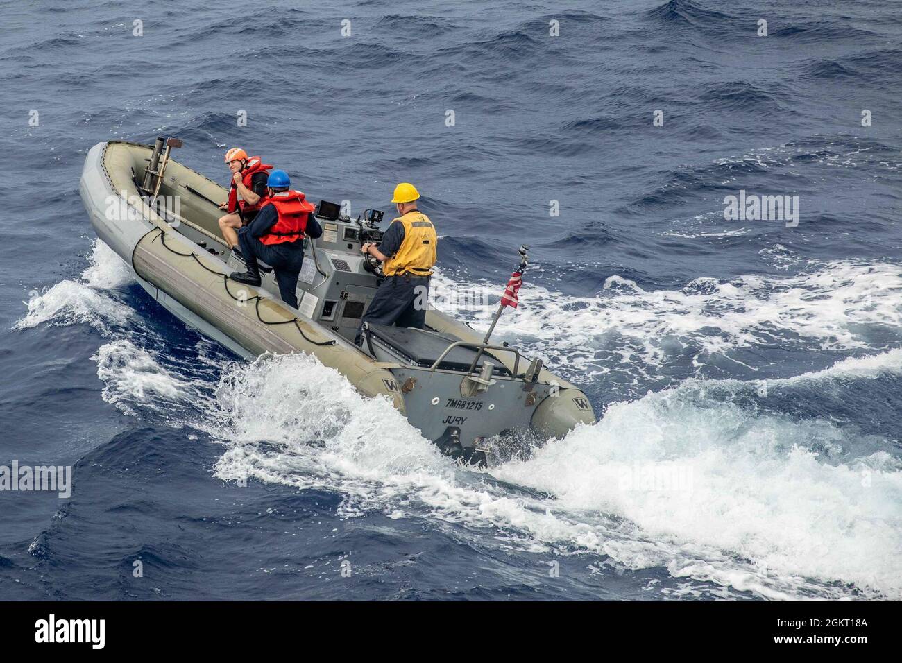 210624-N-XU073-1279 SOUTH CHINA SEA (June 24, 2021) – Sailors sail ...