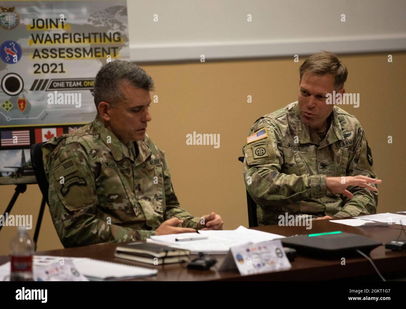 Col. Tobin Magsig, Commander, Joint Modernization Command answers a ...
