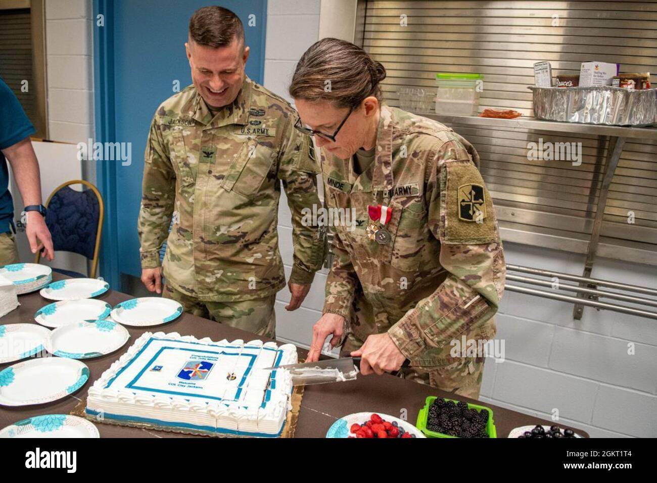U.S. Army Col. Julie Minde, outgoing commander of the Maryland Army ...