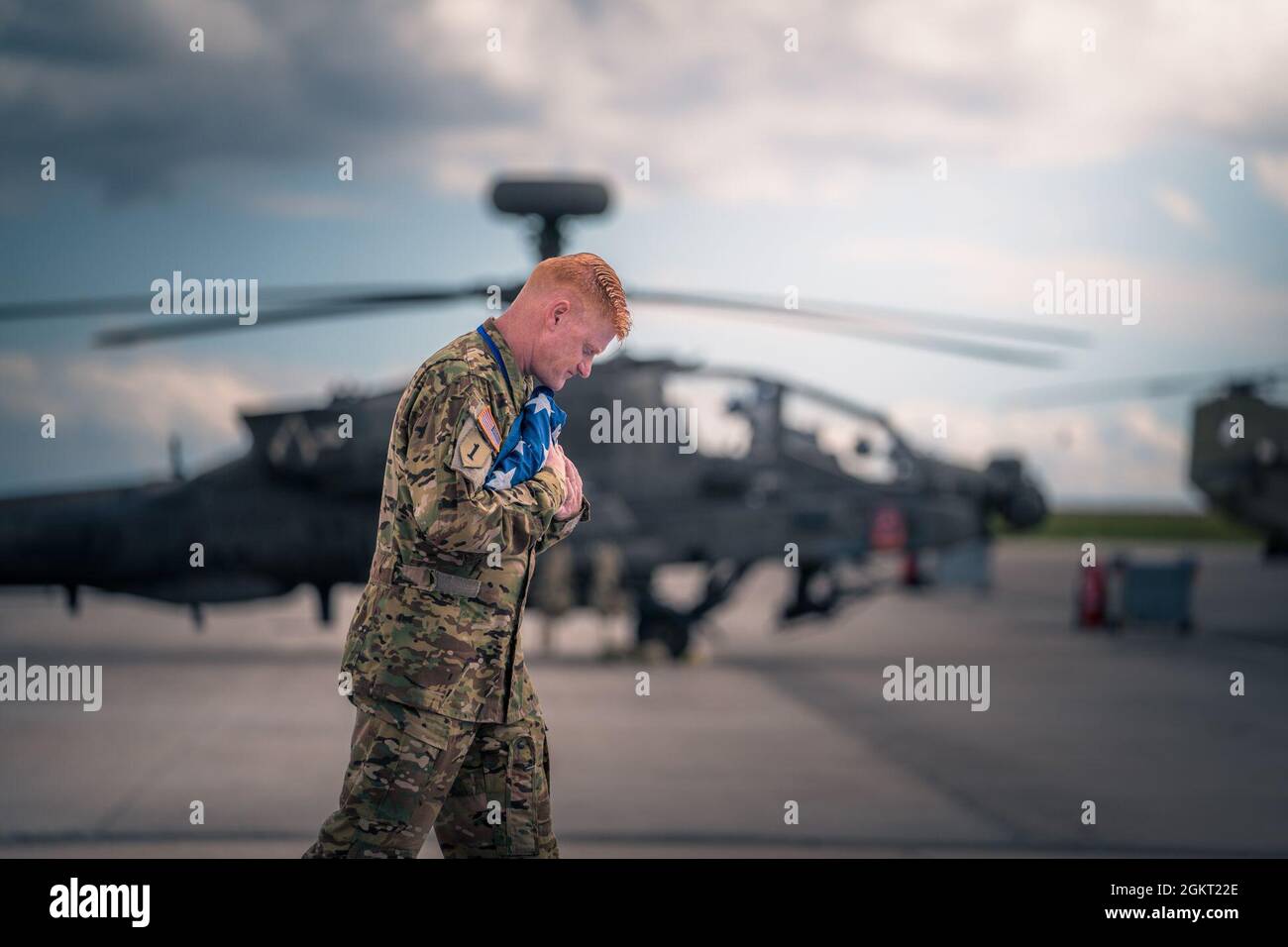 Col. John Broam, commander of the 12th Combat Aviation Brigade ...
