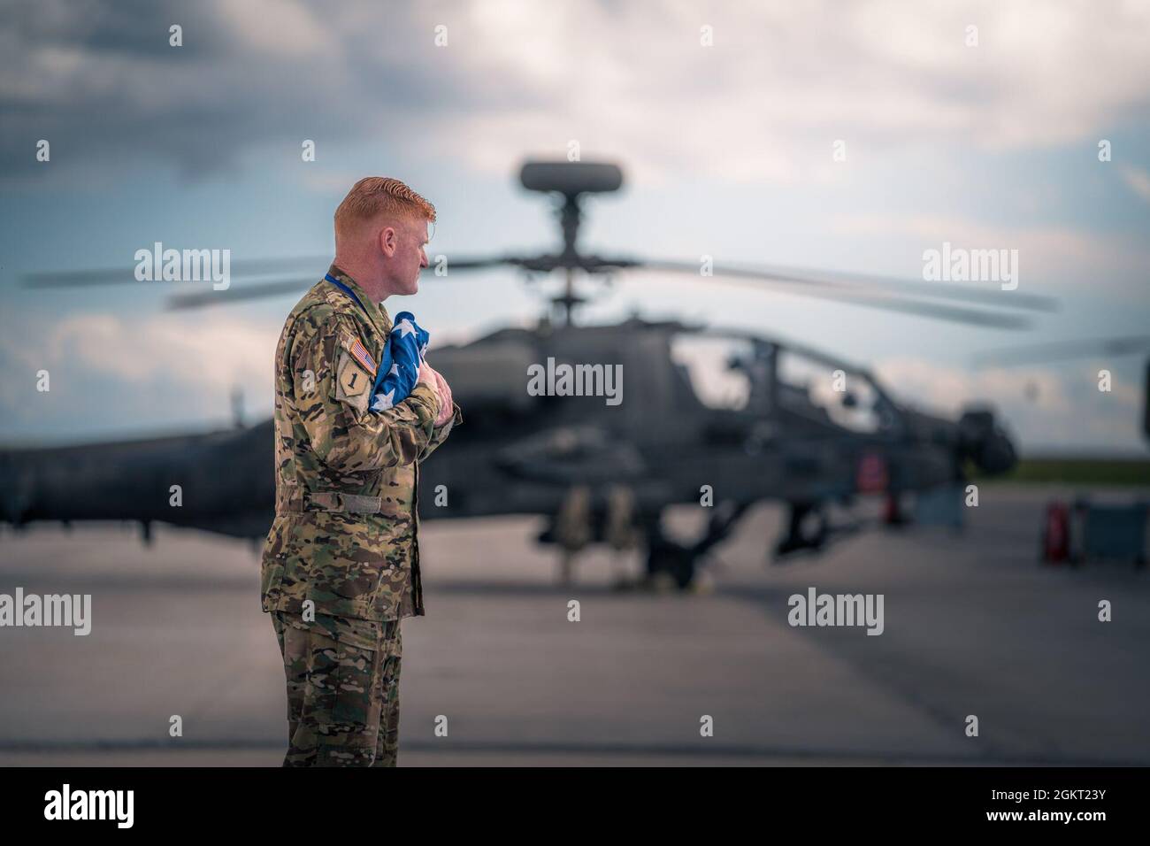 Col. John Broam, commander of the 12th Combat Aviation Brigade ...