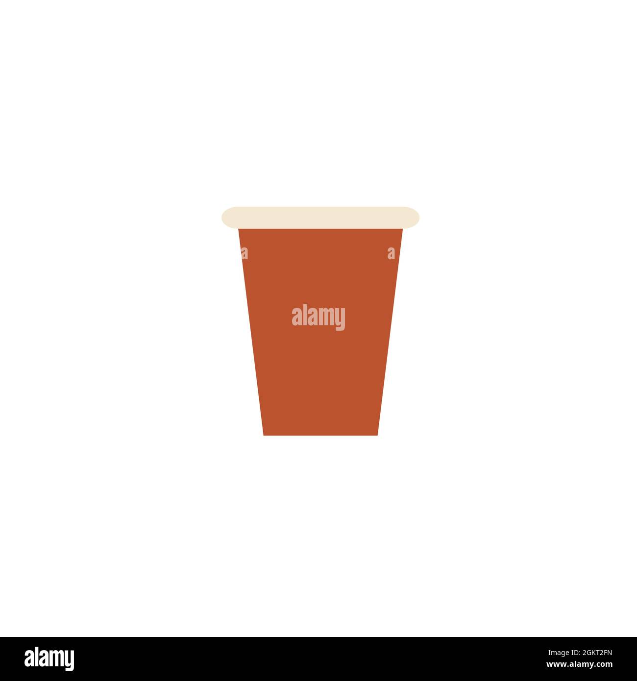 Flat cartoon plastic cup,fast food restaurant and cafe vector ...