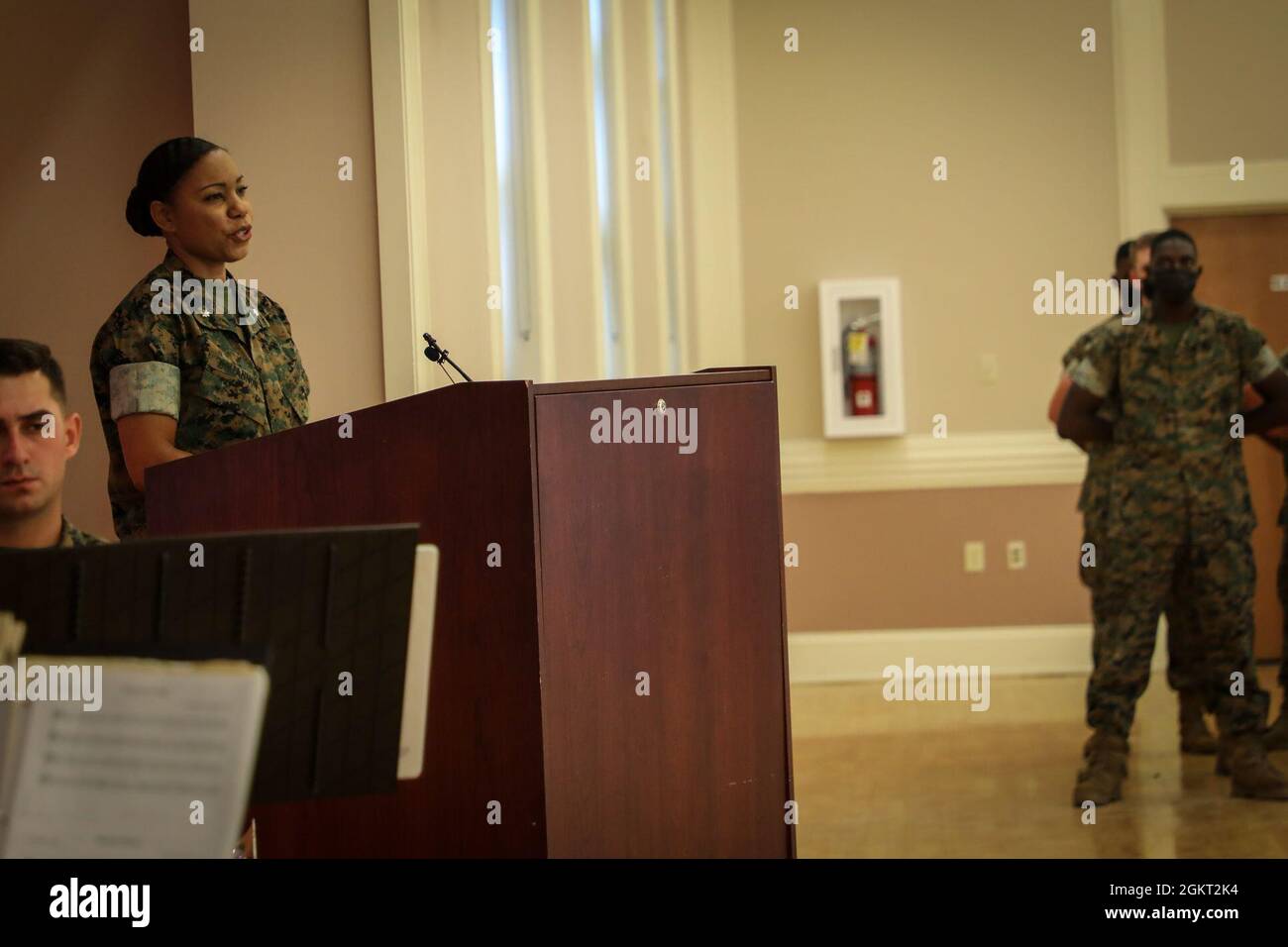 U.S. Marine Corps, Lt. Col. Nicole M. Bohannon, outgoing Commanding ...