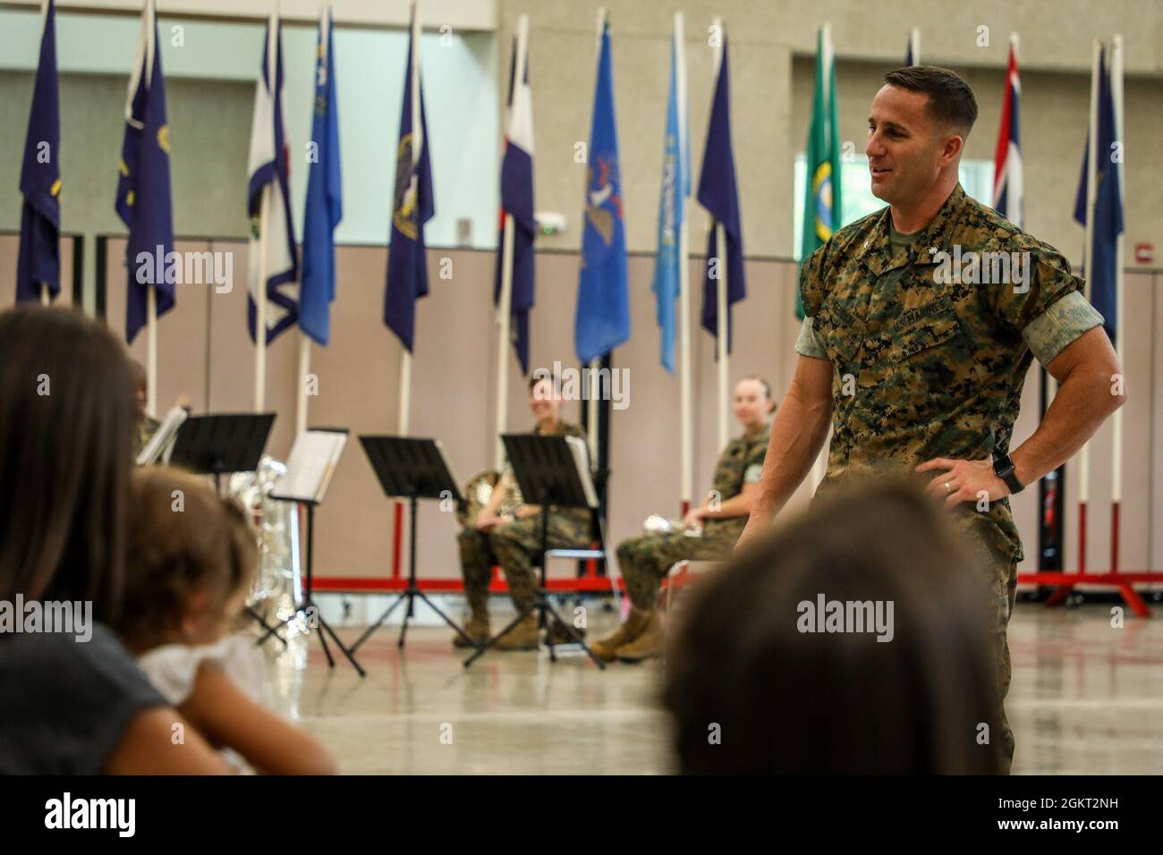 U.S. Marine Corps, Lt. Col. Michael E. Feuquay, outgoing Commanding ...