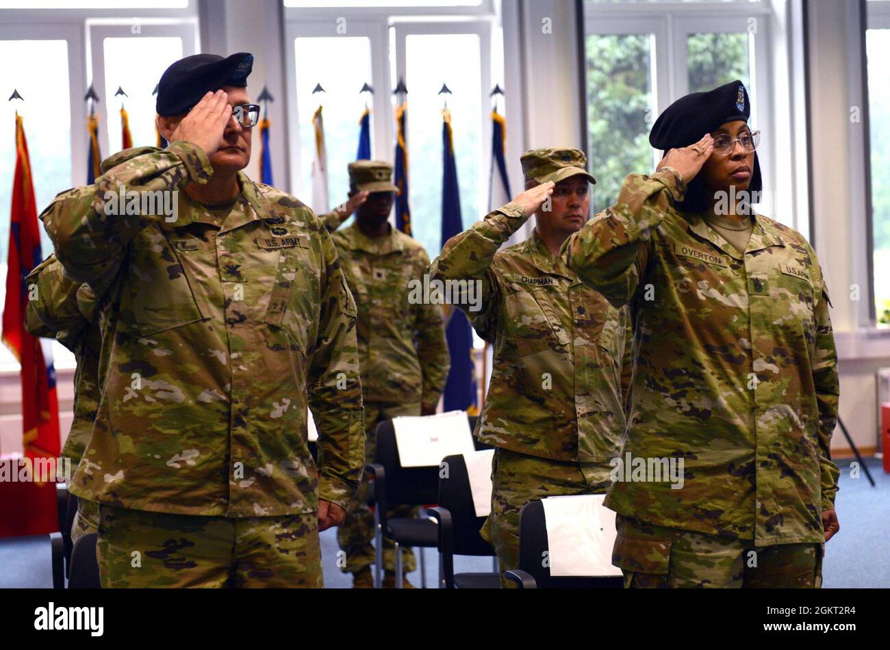 U.S. Army Col. Jarrett S. Moffitt, 409th Contracting Support Brigade commander and incoming ...