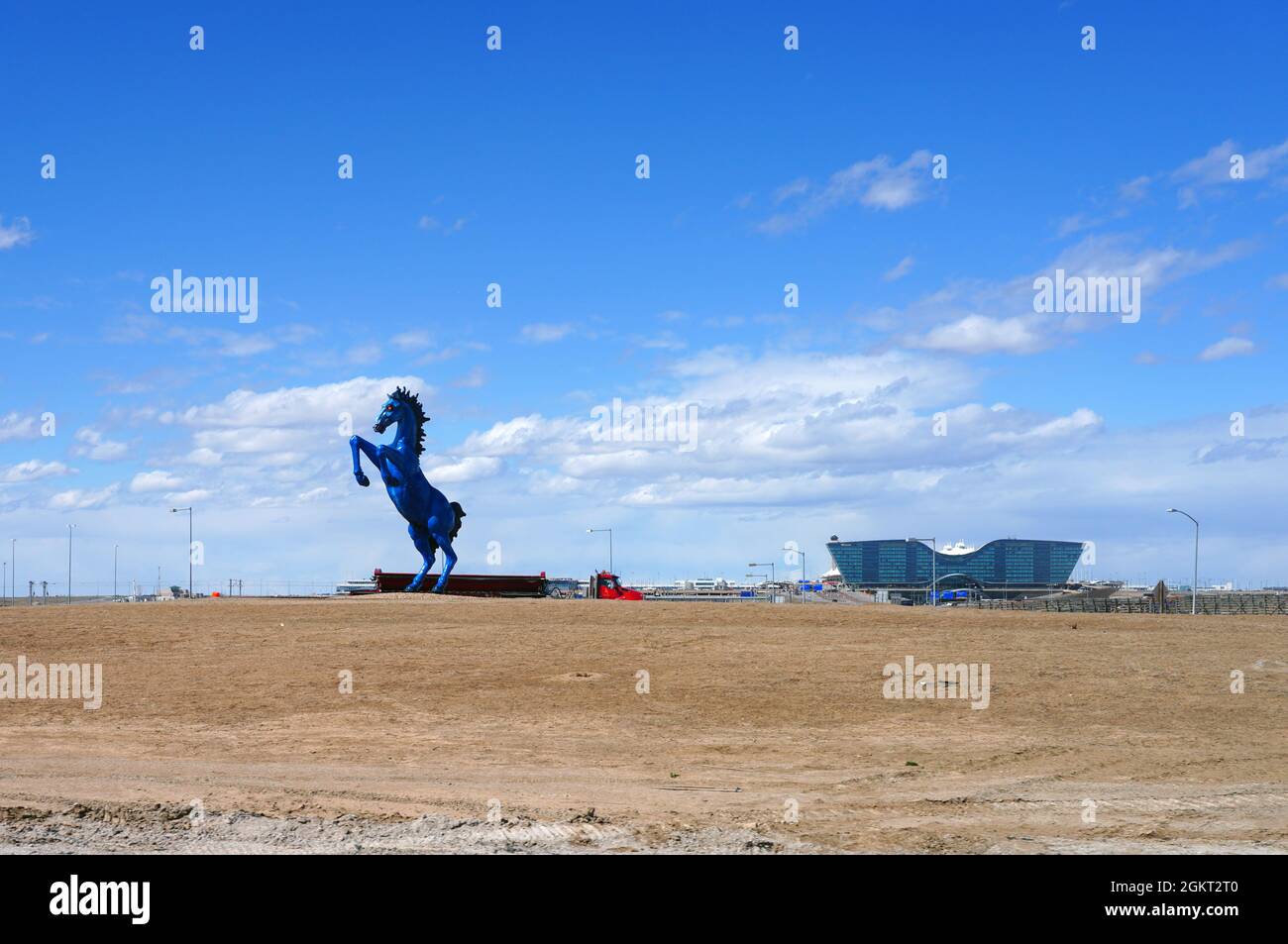 DENVER, CO -10 APR 2021- View of the Denver International Airport, or ...