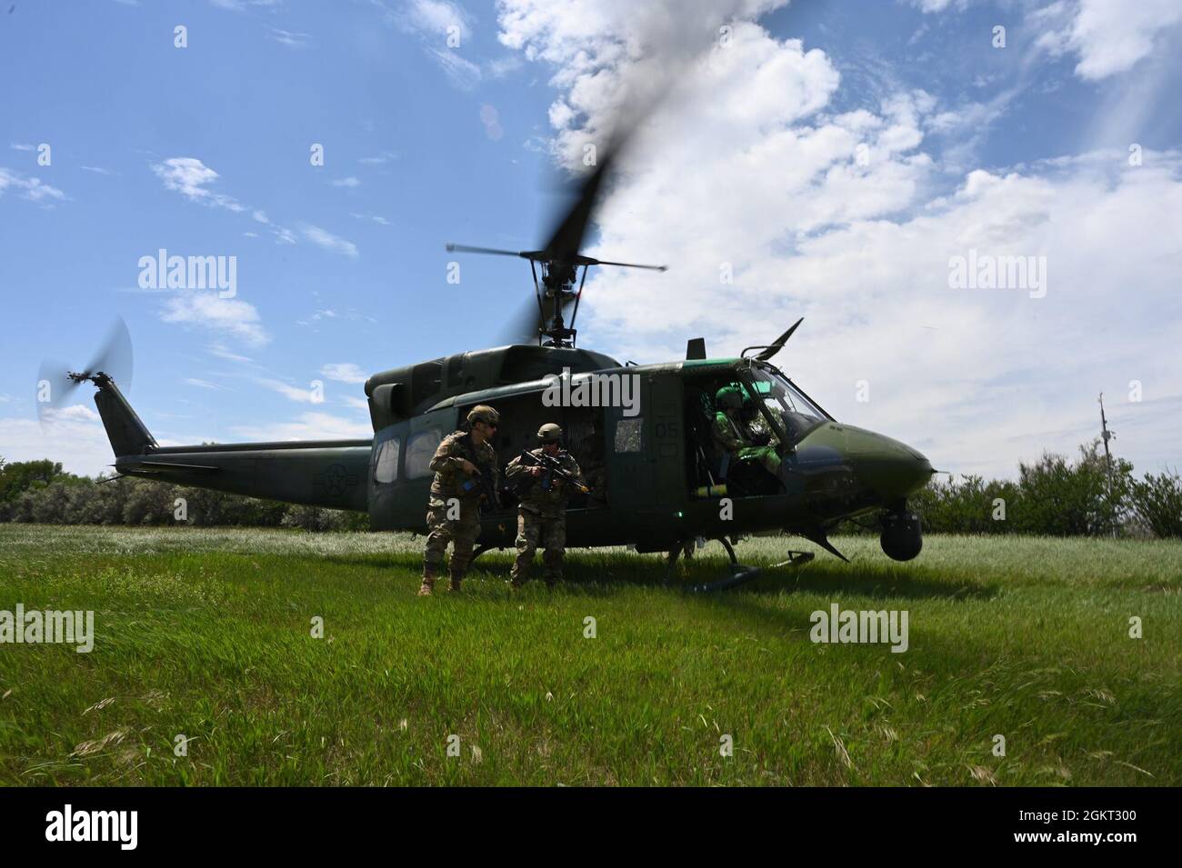 U.S. Air Force members of the 54th Helicopter Squadron Capt. Haley ...