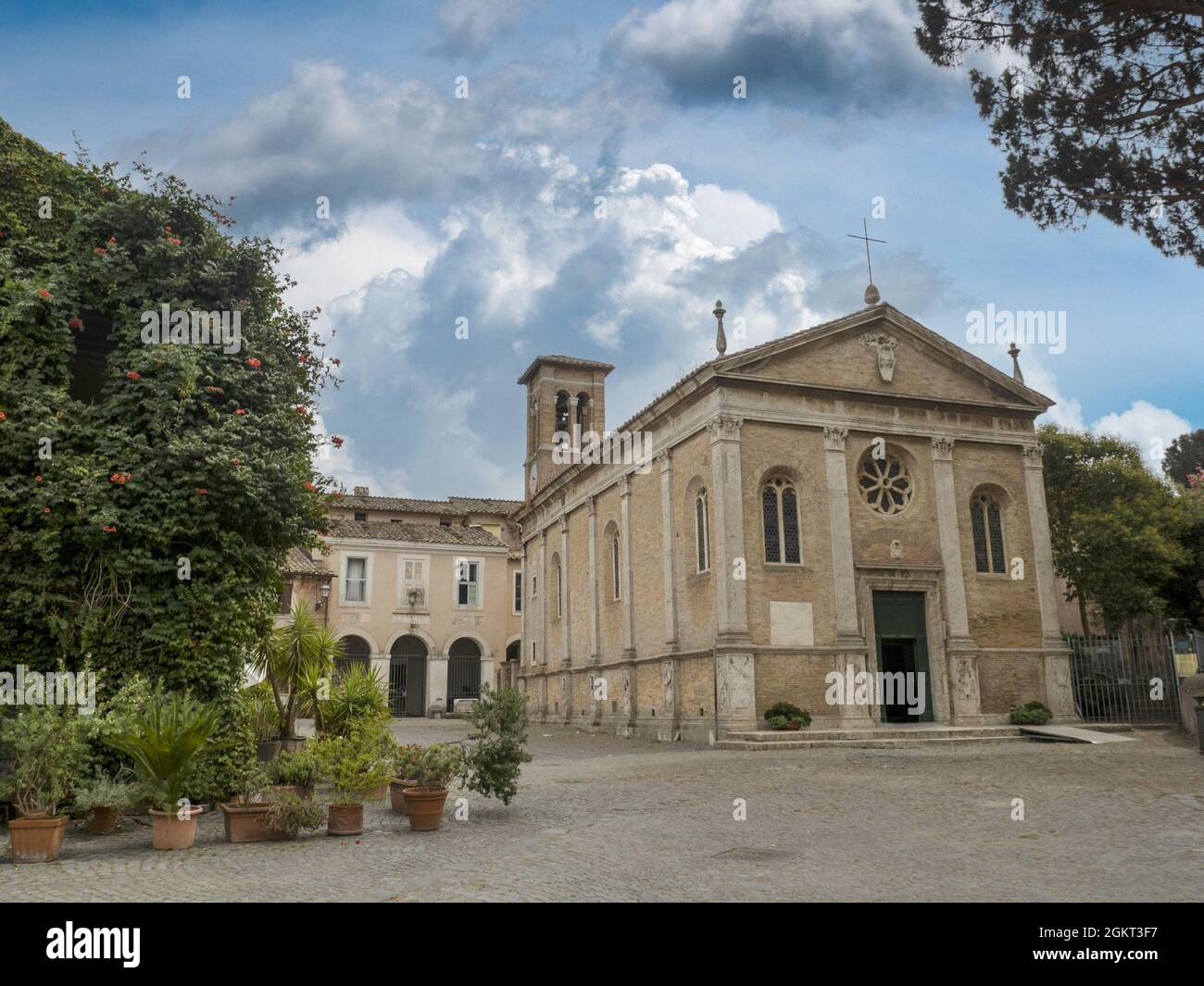 ancient ostia pictoresque medieval village view church Stock Photo - Alamy