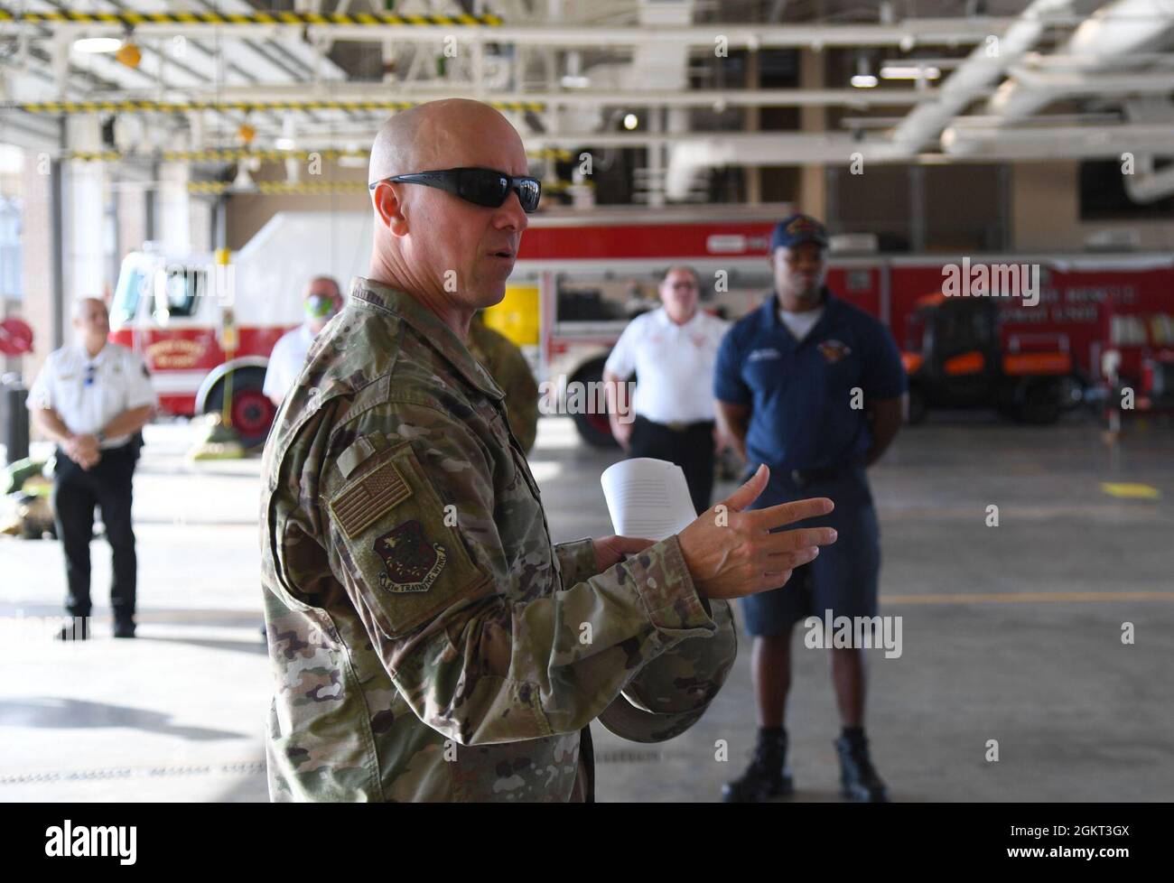U.S. Air Force Col. William Hunter, 81st Training Wing commander, tours ...