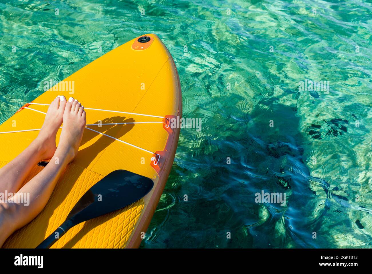Legs Of Woman On Surfboard High Resolution Stock Photography and Images ...