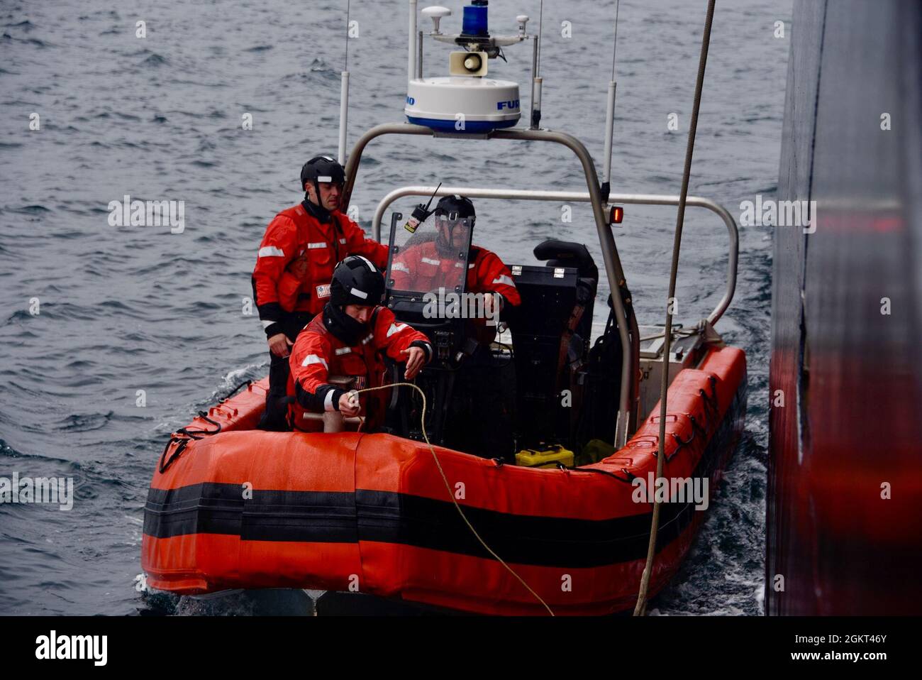 The USCGC Maple (WLB 207) crew participate in a search and rescue and ...
