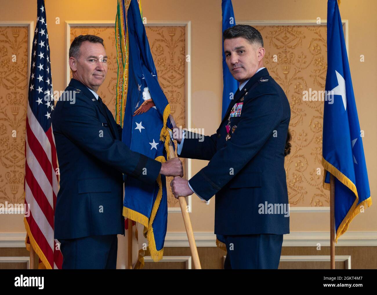 U.S. Air Force Col. Clint Ross, outgoing 633d Air Base Wing commander ...