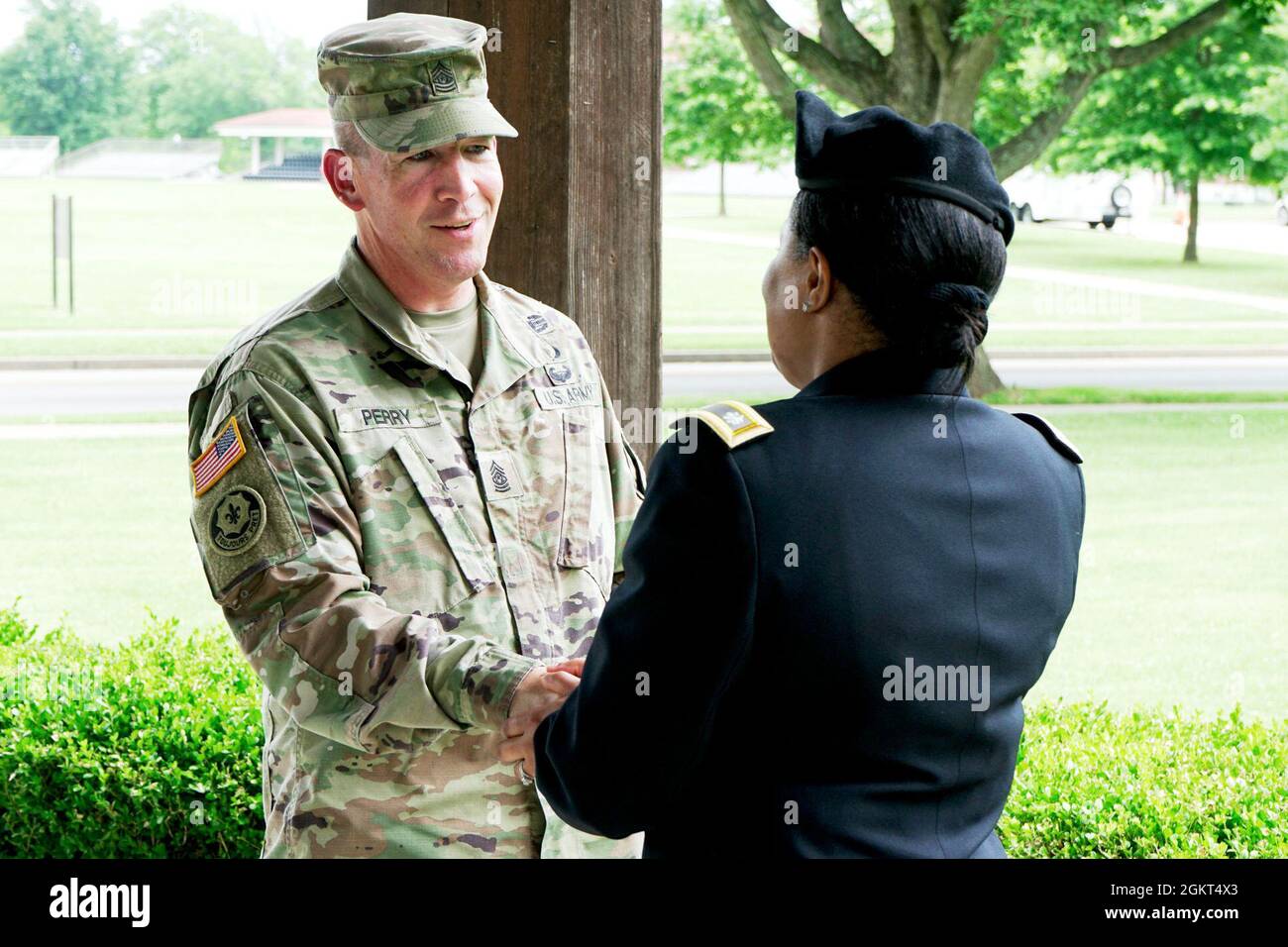 Command Sgt. Maj. Michael Perry, senior enlisted advisor, 1st Theater ...
