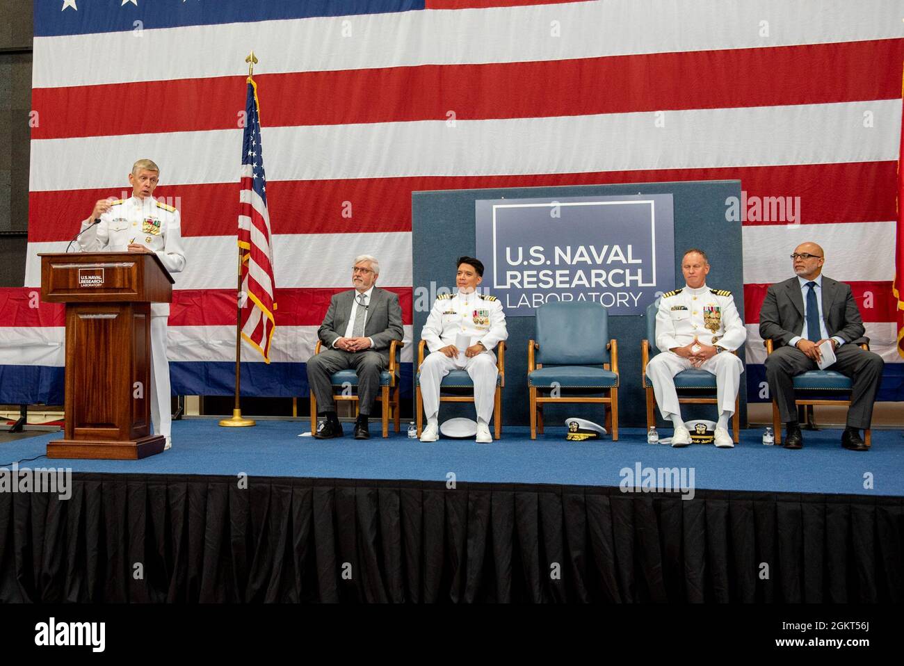Chief of Naval Research Rear Adm. Lorin Selby gives opening remarks ...
