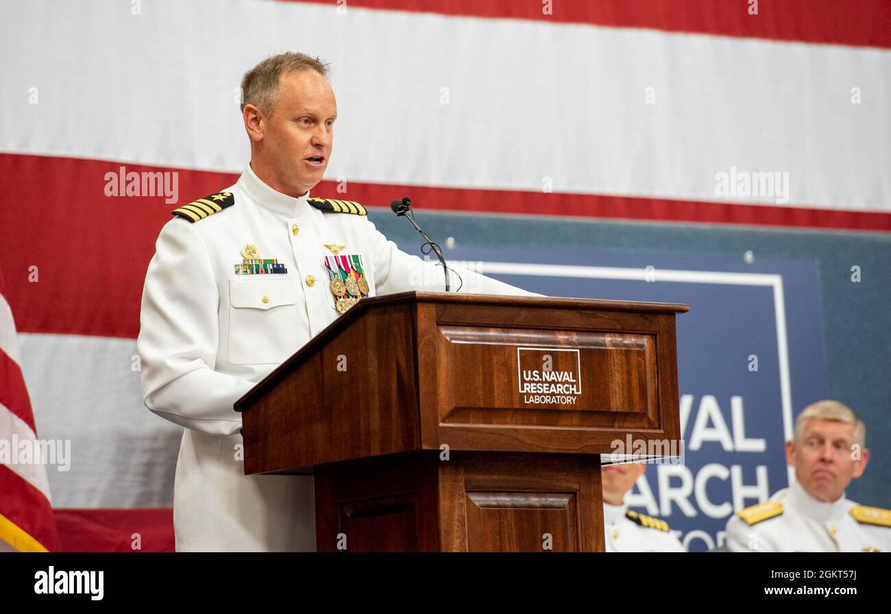 Capt. Gregory Petrovic, U.S. Naval Research Laboratory (NRL) commanding ...
