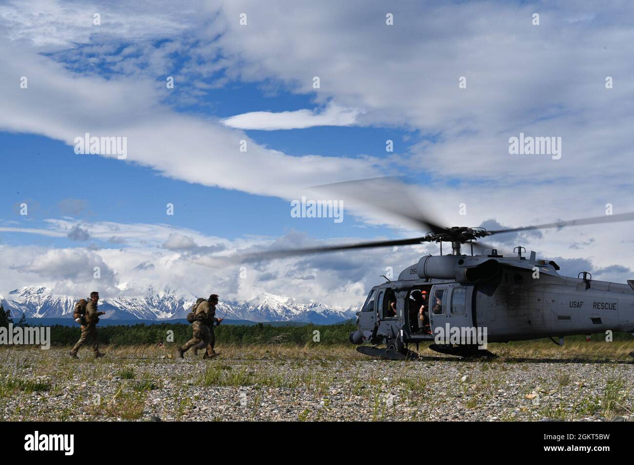 A U.S. Air Force HH-60 Pave Hawk from the 210th Rescue Squadron ...