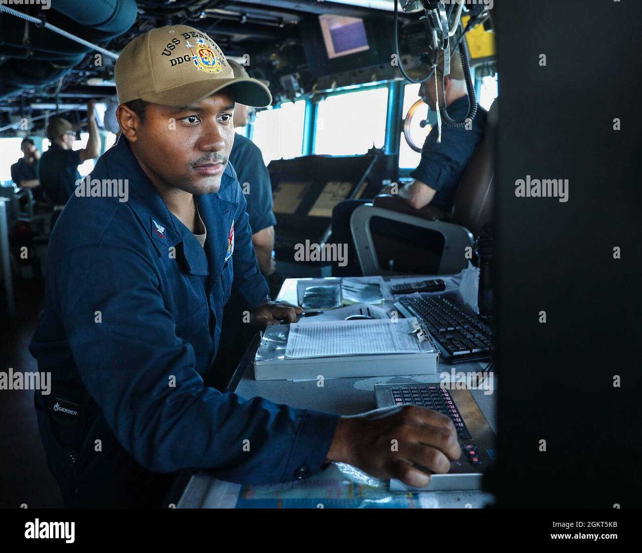 Quartermaster 2nd Class Donald Mitchell, from Philadelphia, monitors ...