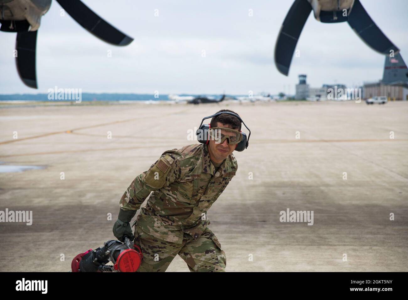 U.S. Air Force Airman 1st Class Domenic Simone, a Fuels Technician with ...
