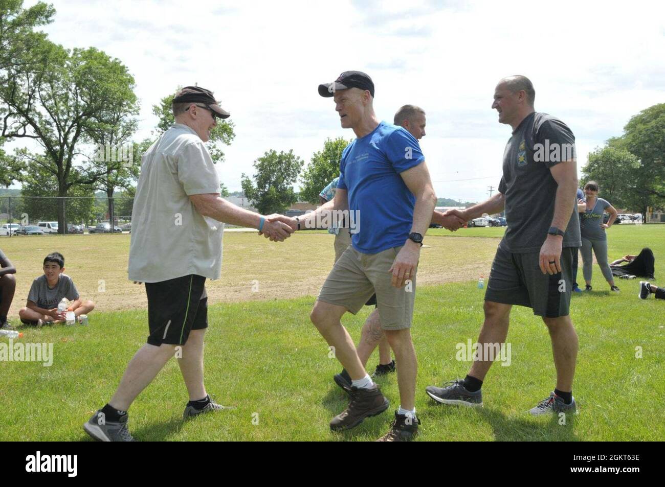 First Army Commanding General, Lt. Gen. Thomas James Jr., exchanges ...