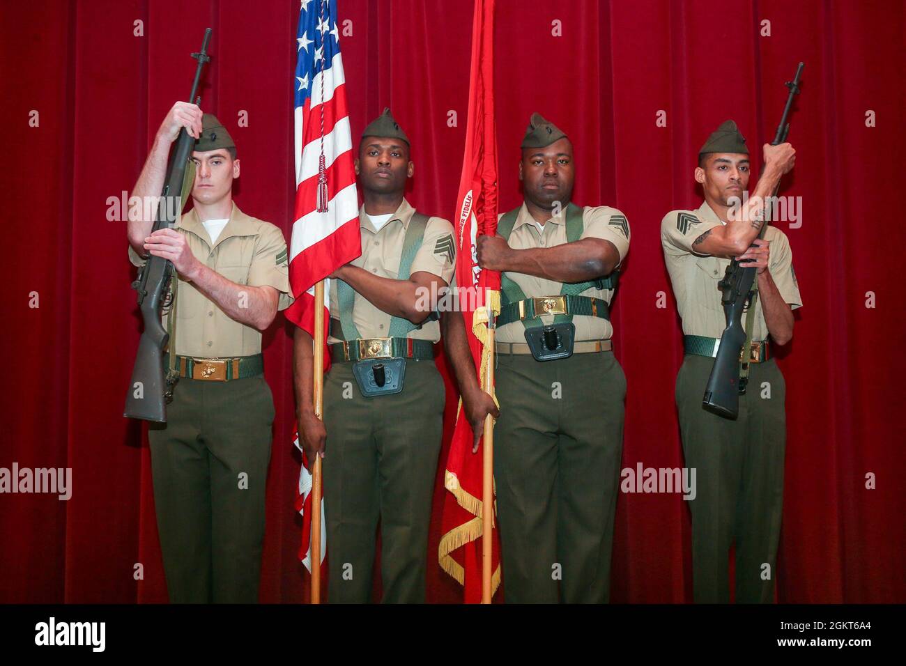U.S. Marines with Marine Corps Base Quantico Color Guard presents ...