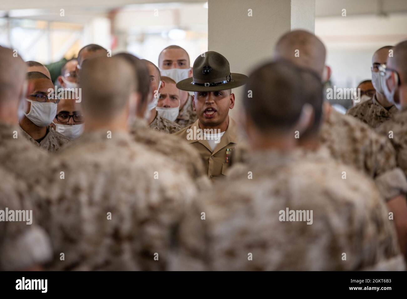 Gunnery Sgt. Alfredo Torres, a Senior Drill Instructor (SDI) with Delta ...