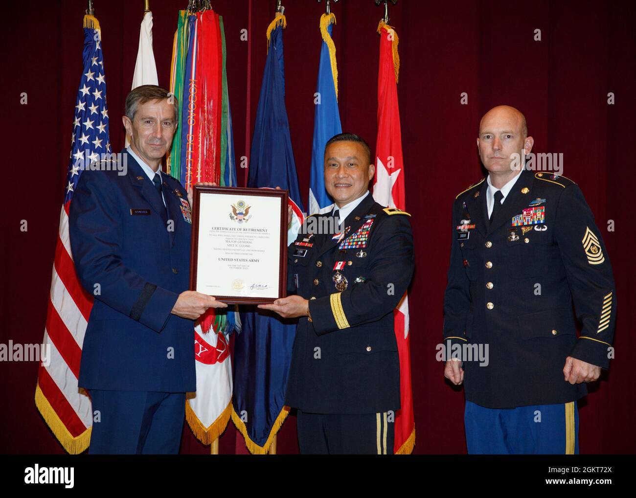 Maj. Gen. Viet X Luong's retirement ceremony took place at Camp Zama ...