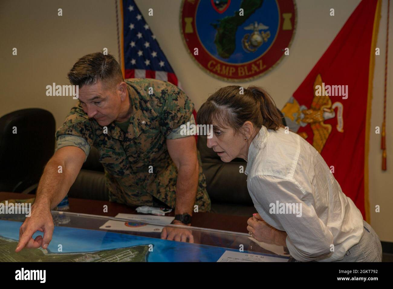 Lt. Col. Tate Buntz, the Marine Corps Base (MCB) Camp Blaz Operations ...