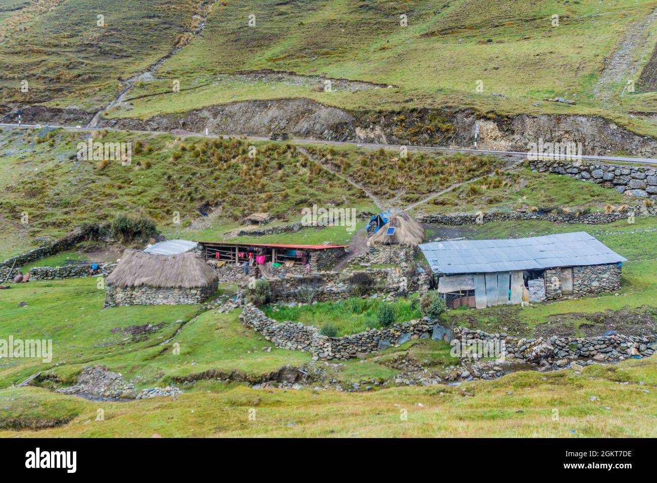 Small village in Tarija valley near Olllantaytambo, Peru Stock Photo ...
