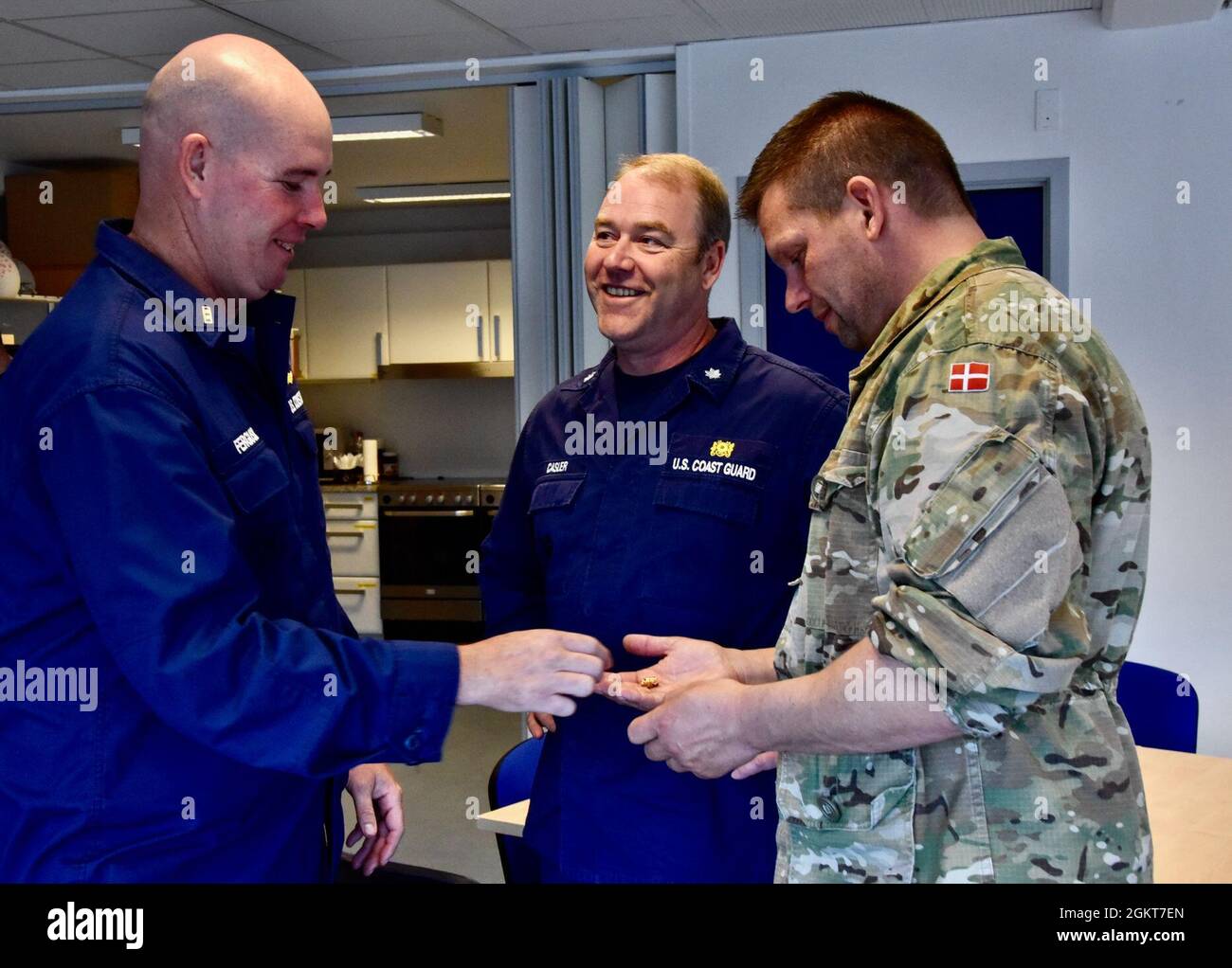 The USCGC Maple (WLB 207) command members attend a post-sail conference ...