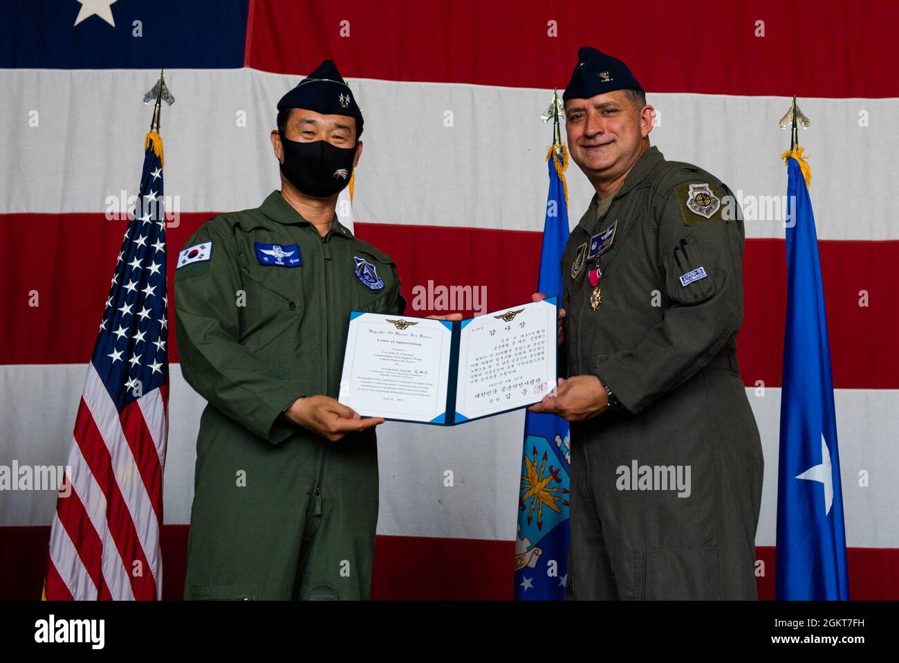 Col. John Gonzales, U.S. Air Force 51st Fighter Wing outbound commander ...