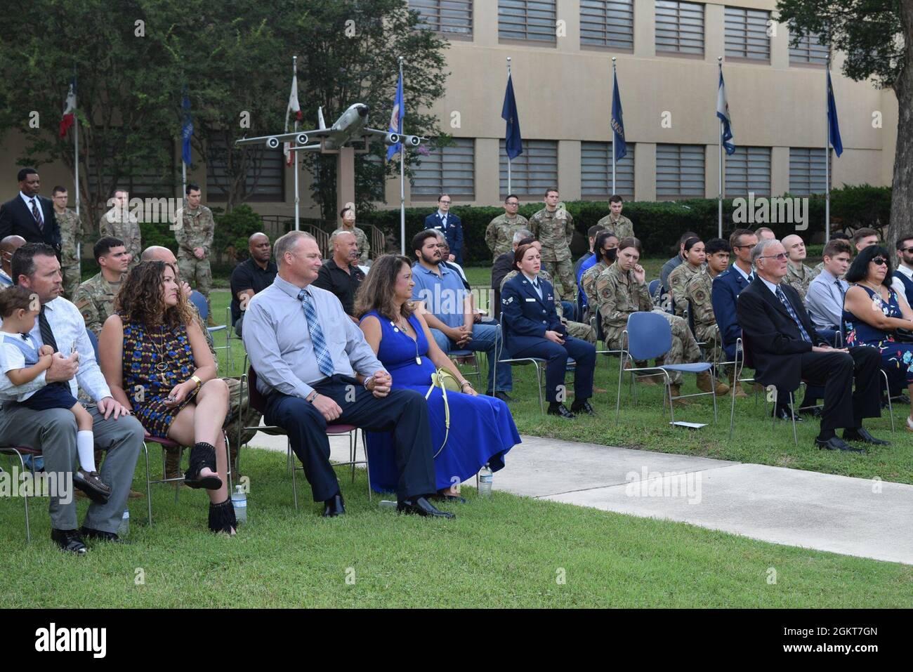 The 690th Intelligence Support Squadron honors Senior Airman Aaron Lengel-Crabtree in a room ...