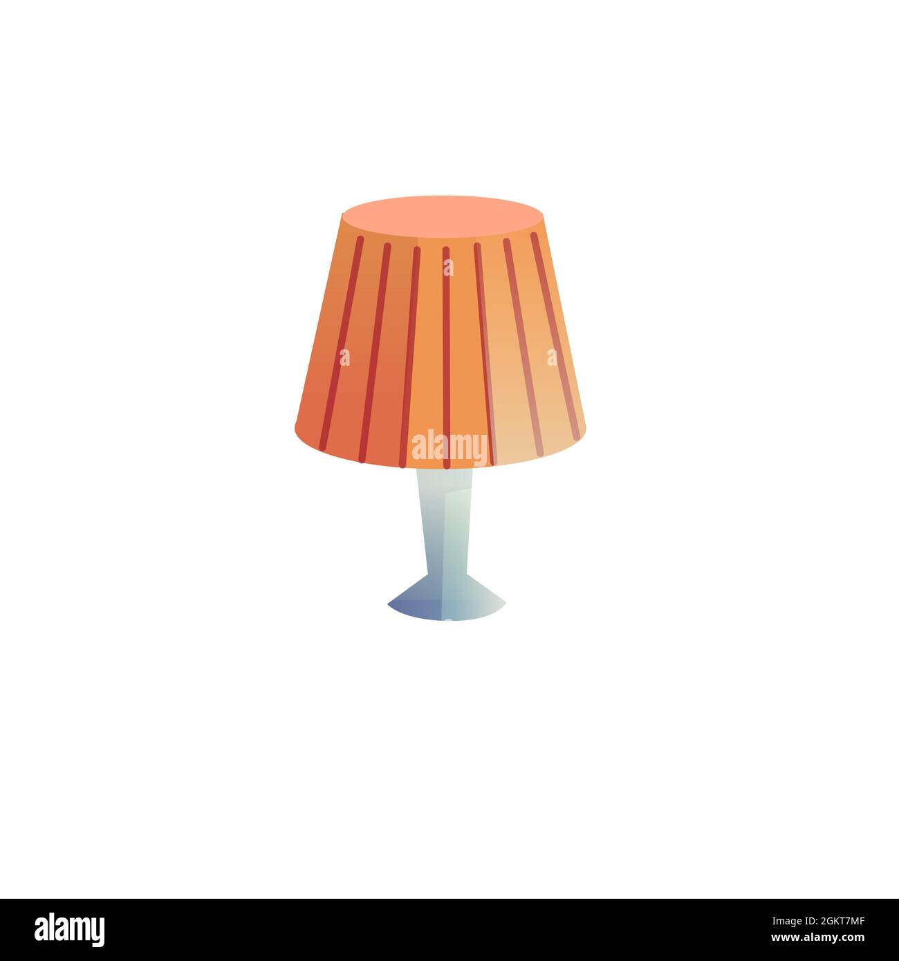 Flat cartoon table lamp,room interior elements for home life comfort ...