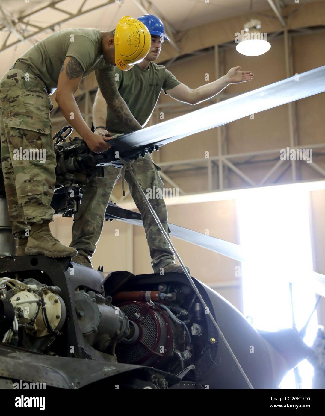 Spc. Daniel Scott, left, and Spc. William Cordoza, both UH-60 Black ...
