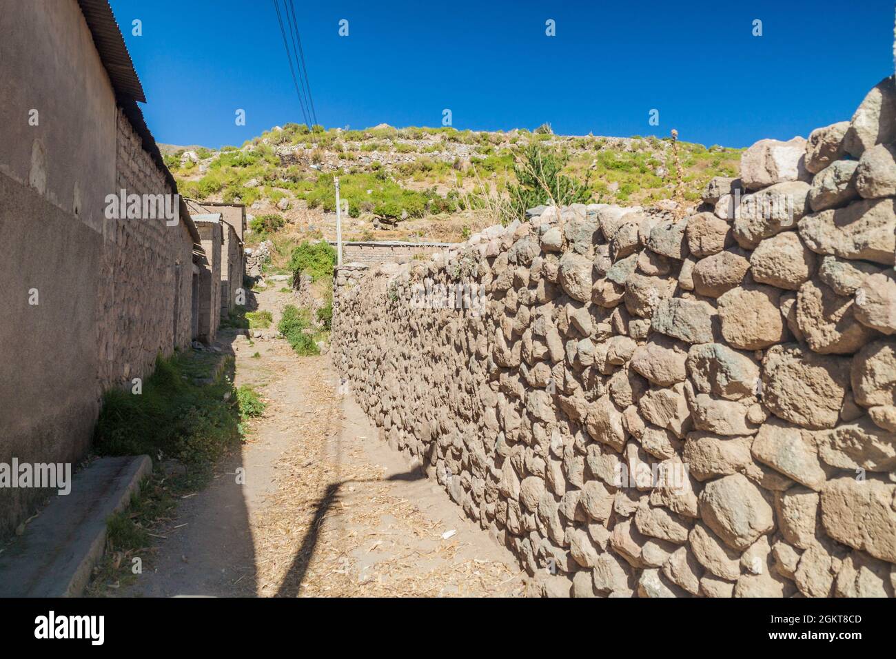 Poor houses in Cabanaconde village, Peru Stock Photo - Alamy