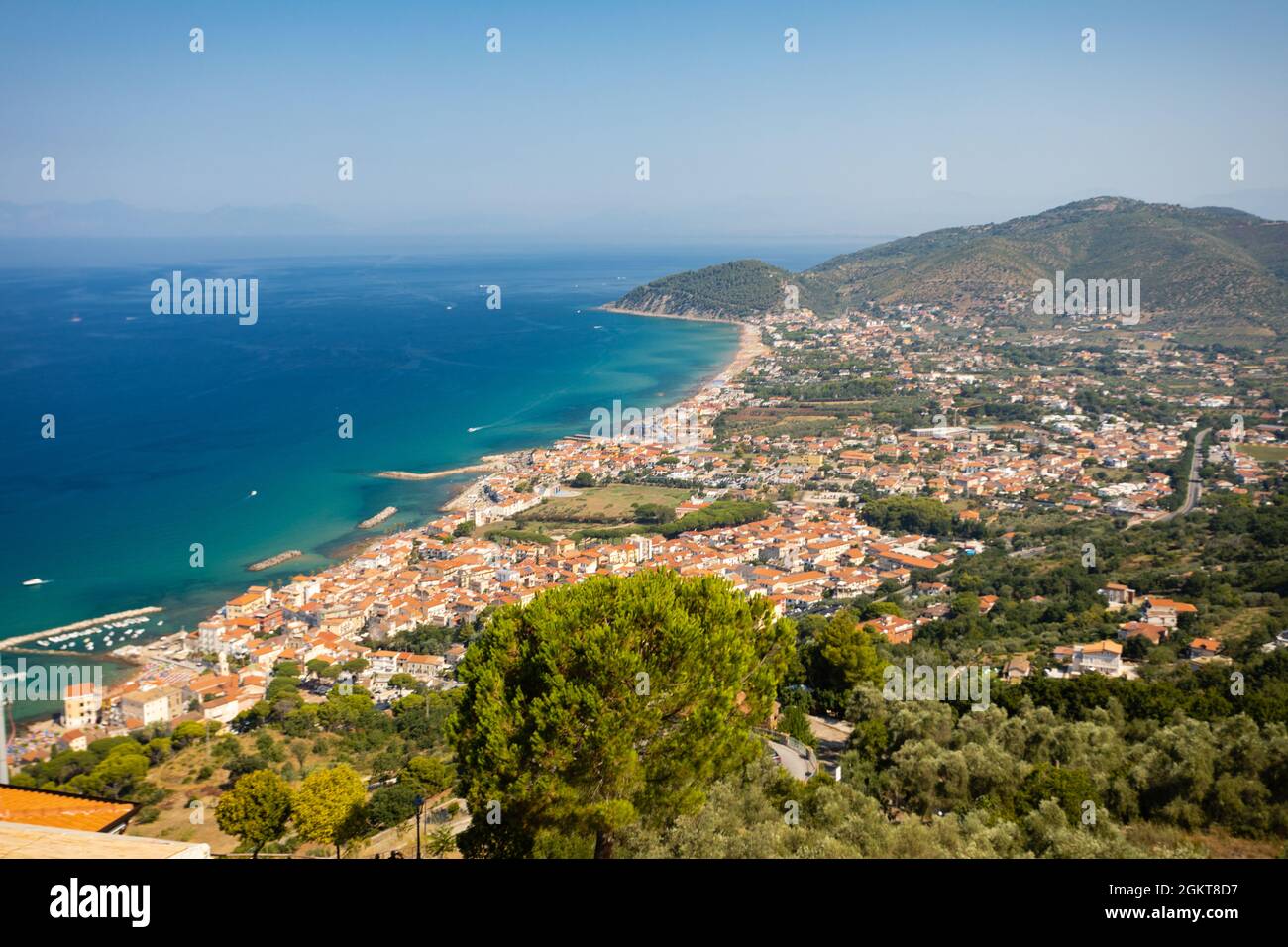 Panorama of the old town of castellabate, on cilento coast, italy Stock ...