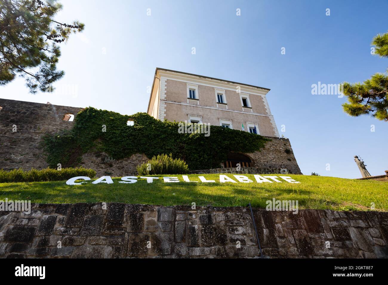 Panorama of the old town of castellabate, on cilento coast, italy Stock ...
