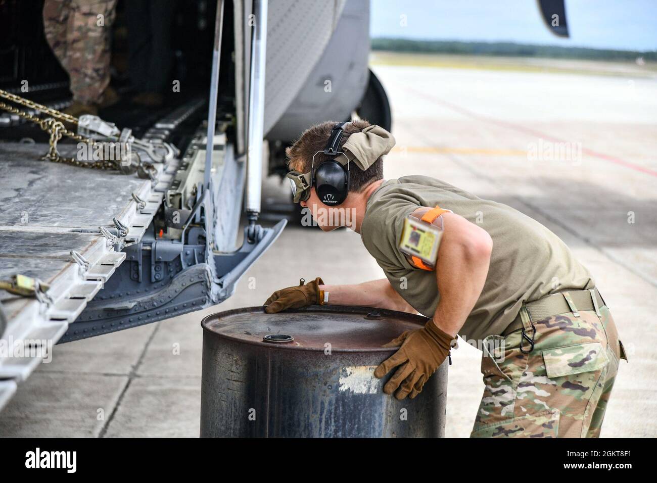 Airmen with the 143d Airlift Wing, Operations Squadron and Logistics ...