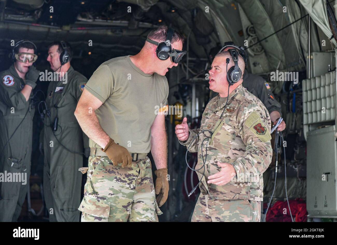 Airmen with the 143d Airlift Wing, Operations Squadron and Logistics ...