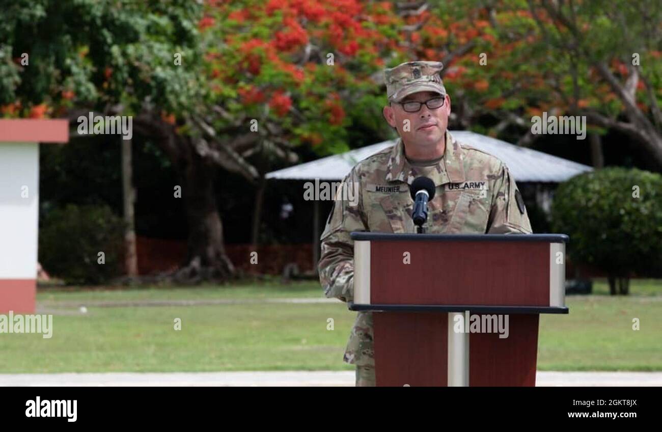 FORT BUCHANAN, P.R.—Command Sgt. Maj. Michael Meunier said his remarks ...