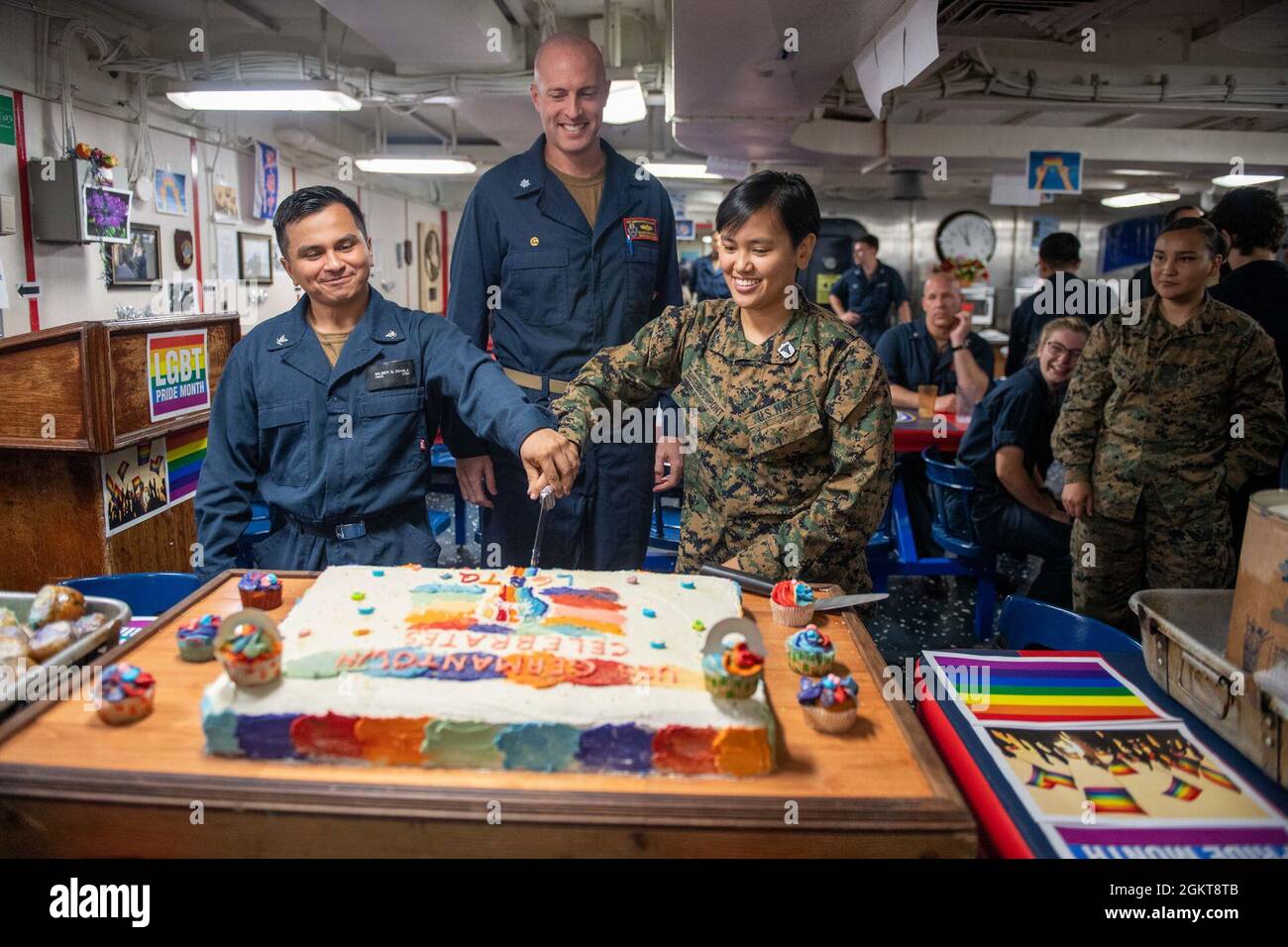 Philippine Sea (Jun. 24, 2021) Marines and Sailors aboard the ...