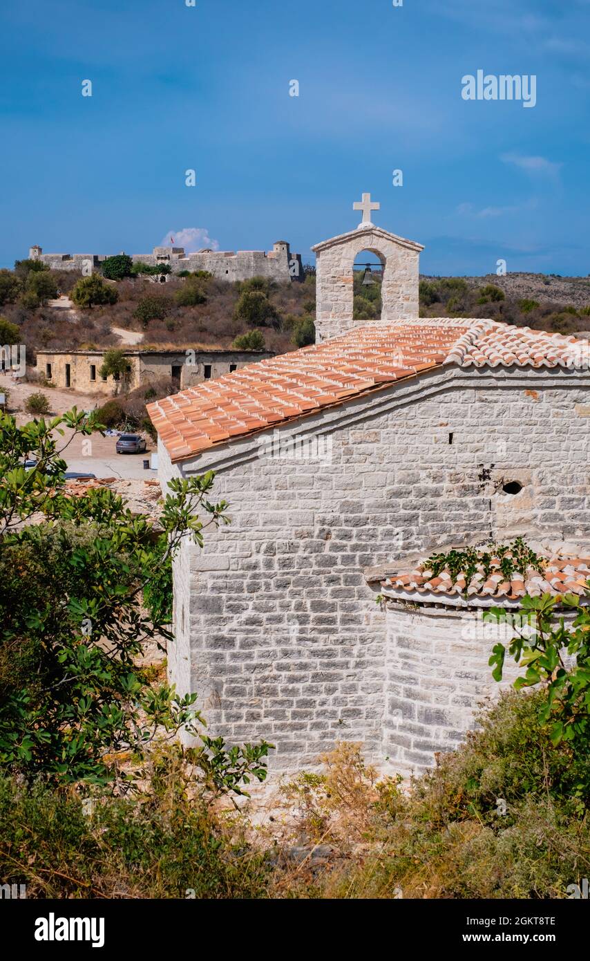 Porto Palermo castle Ali Pasha Tepelena in Himare Albania Stock Photo ...
