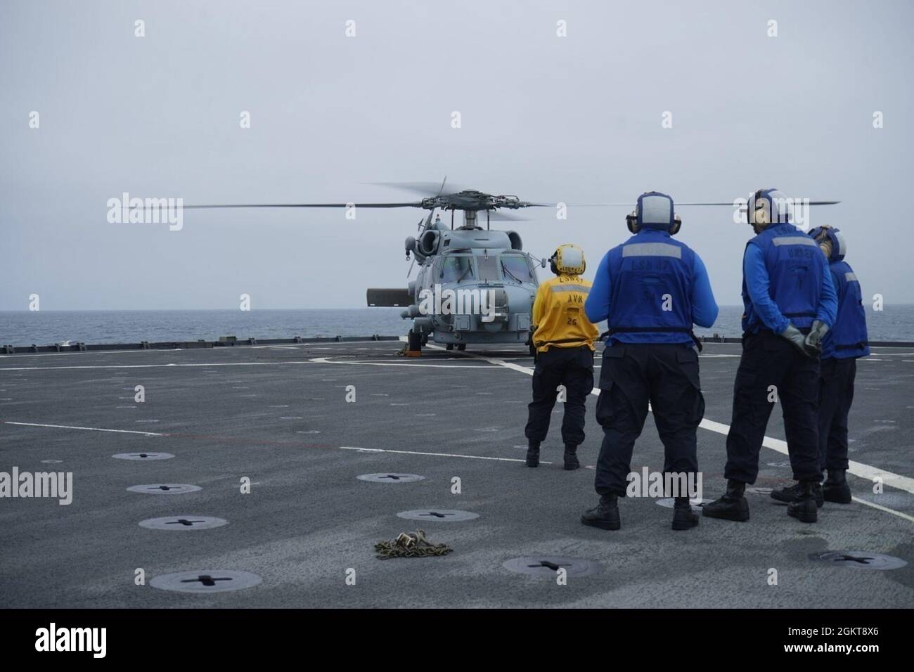 PACIFIC OCEAN (June 26, 2021) Sailors aboard amphibious dock landing ...