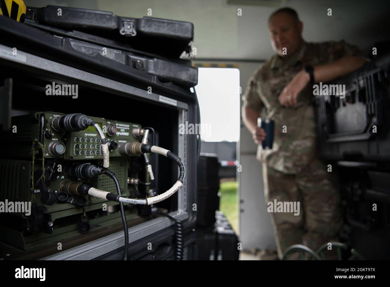 The Joint Incident Site Communication Capability (JISCC) set up on site ...