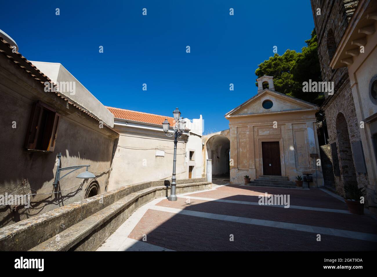 Panorama of the old town of castellabate, on cilento coast, italy Stock ...