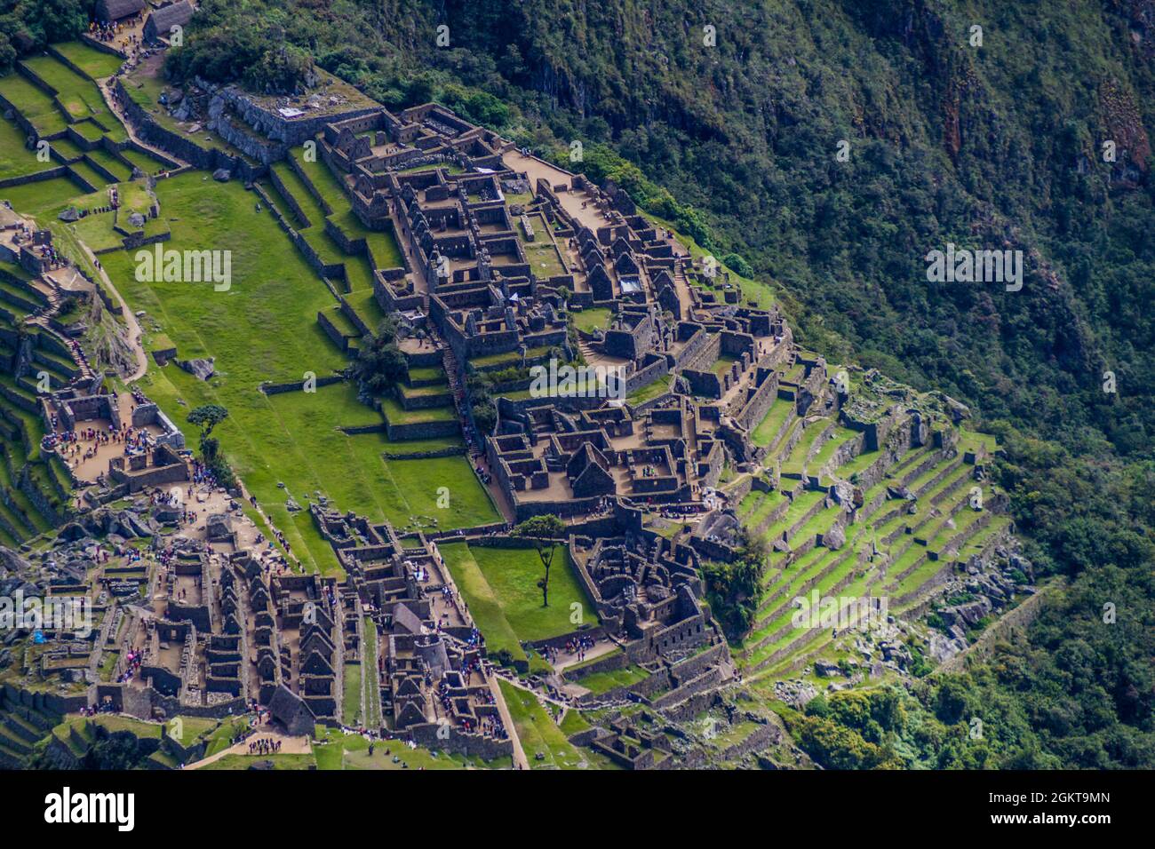 Aerial view of Machu Picchu ruins, Peru Stock Photo - Alamy