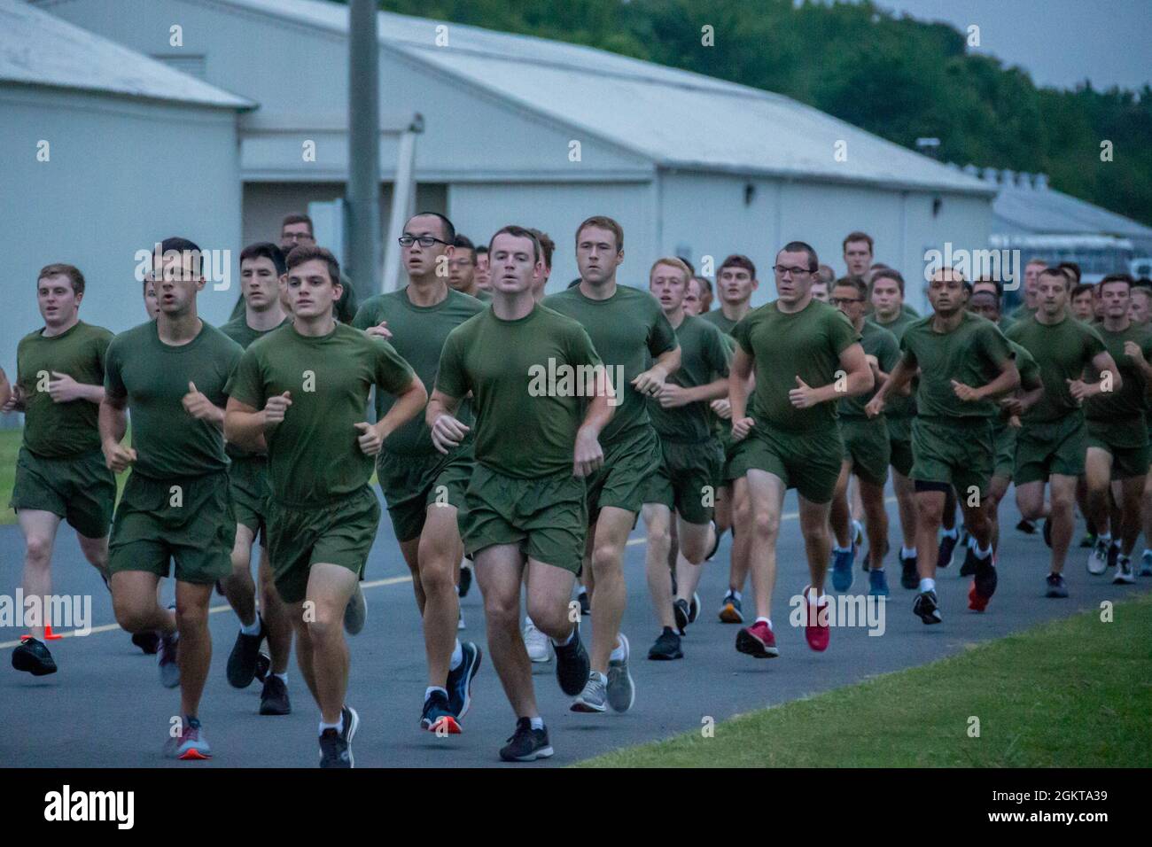 U.S. Marine Corps officer candidates from Alpha and Delta Company ...